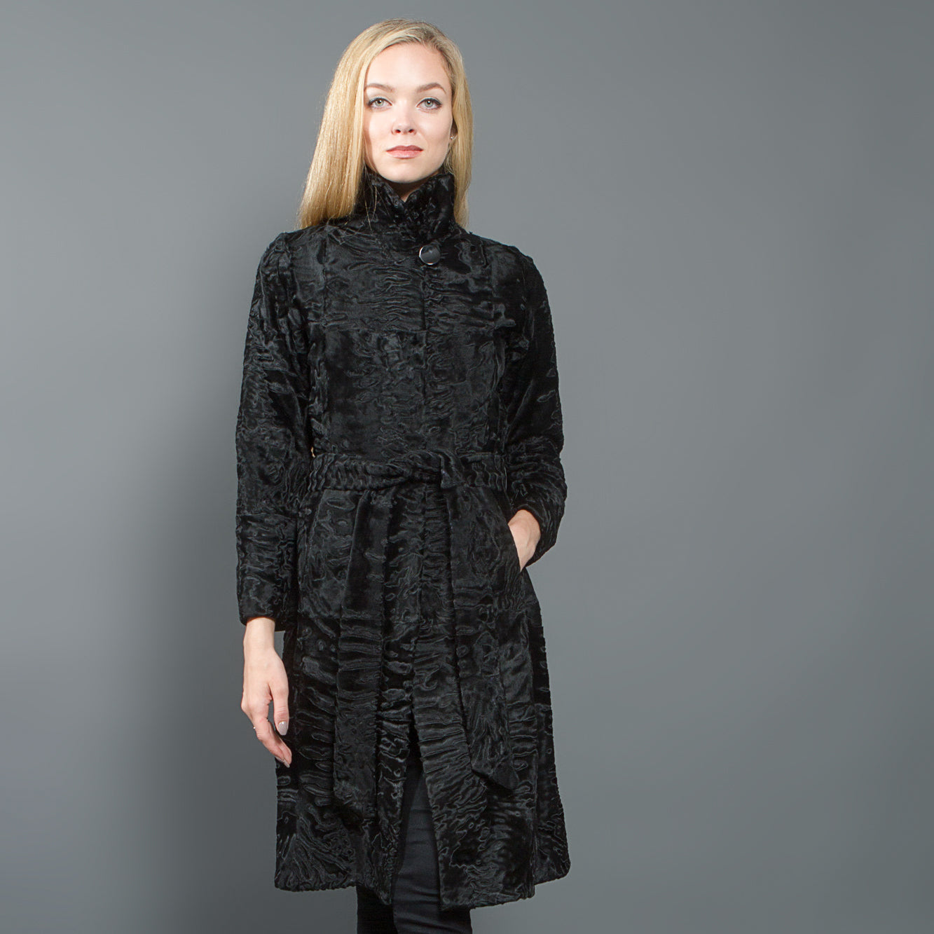 Black Swakara fur Coat for women – Fur Caravan